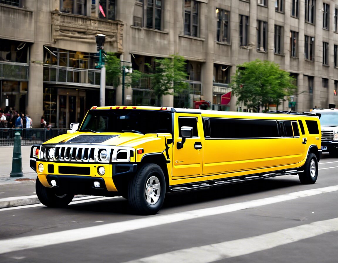 Hummer H2 Yellow Limo - NYC Limousine Service